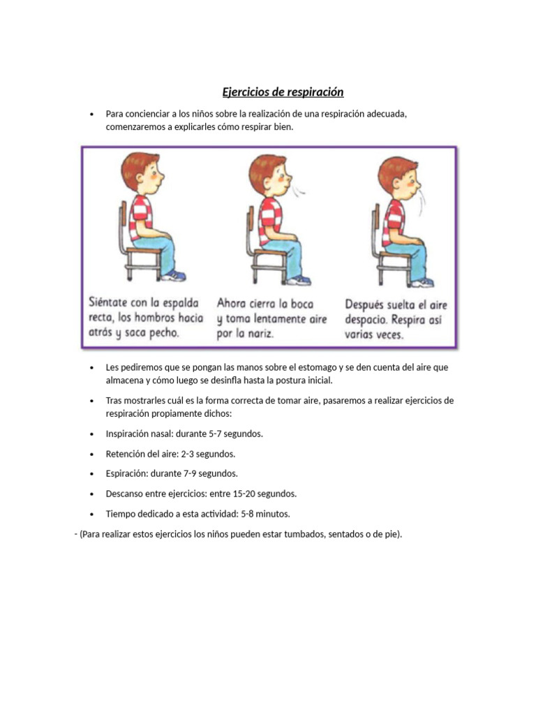 Ejercicios de Respiración Jose | PDF