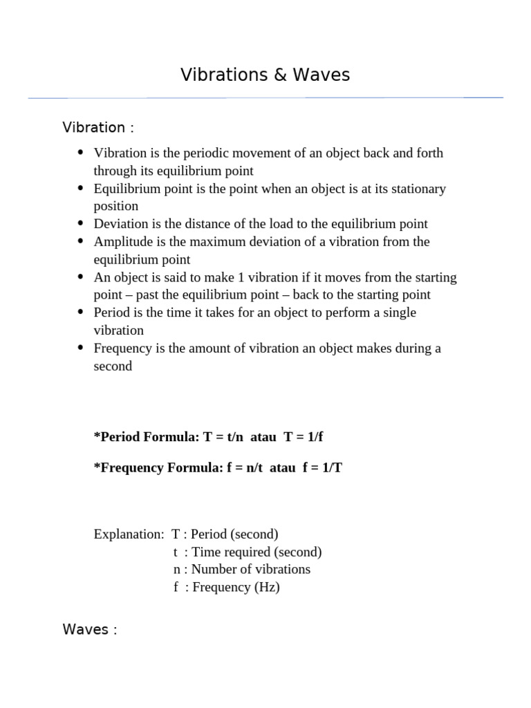 Understanding Vibrations and Waves | PDF