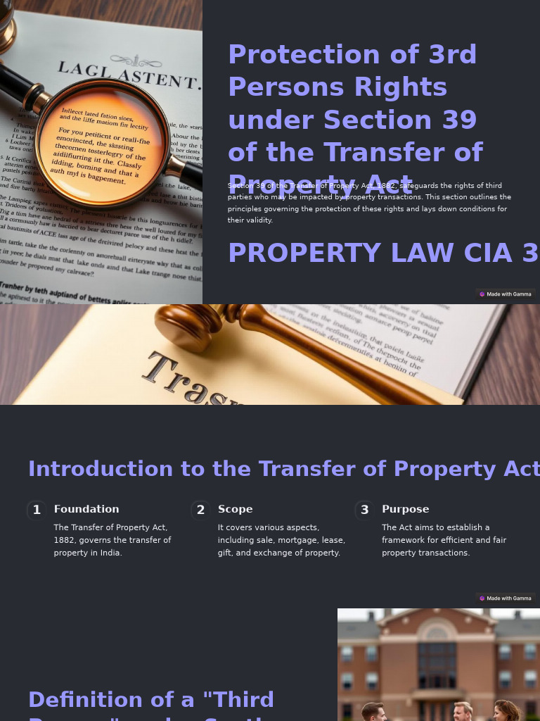 Third Party Rights Under Section 39 TPA | PDF | Property | Private Law