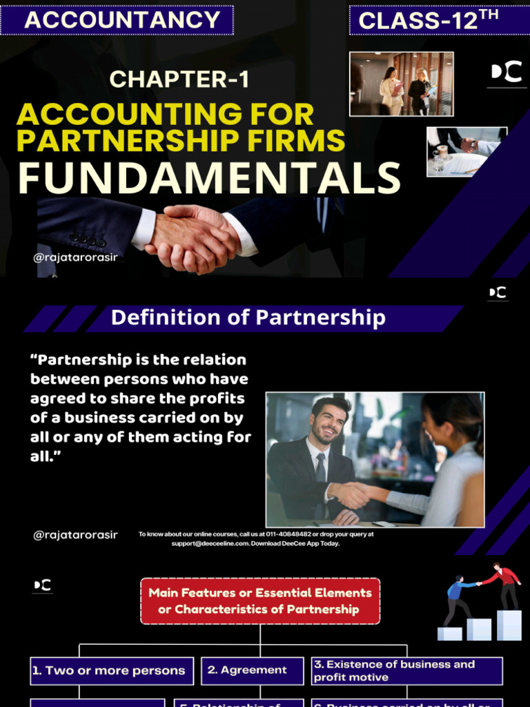Accounting For Partnership Firm - Fundamendamntals | PDF
