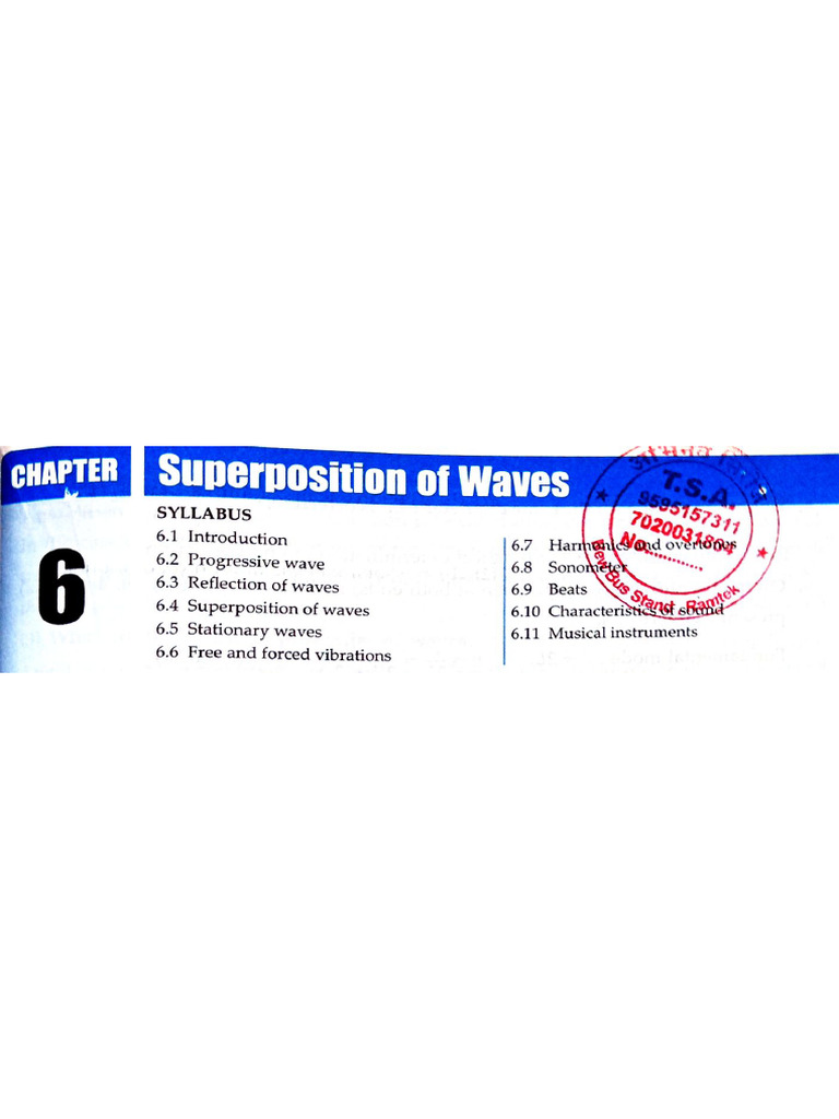 Superposition of Waves | PDF