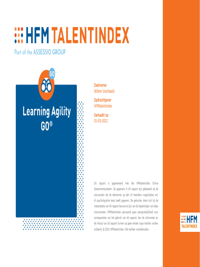 Learning Agility GO-VoorbeeldWillem | PDF