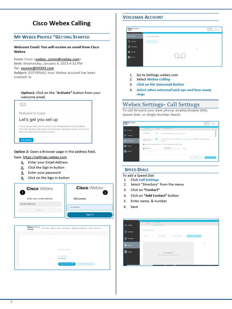 Webex Calling App_QRG | PDF | Voicemail | Computing