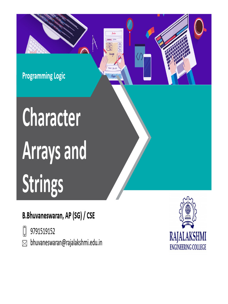 35-Character Arrays and Strings | PDF | String (Computer Science) | Variable (Computer Science)