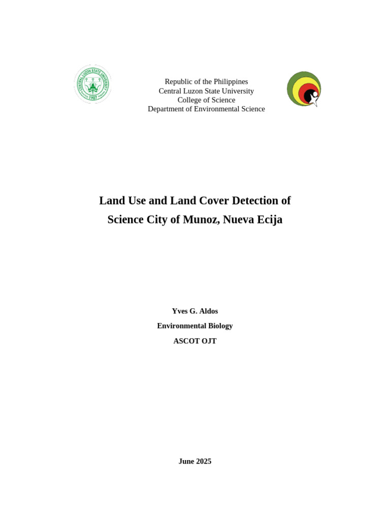 Land Use Change in Science City, Philippines | PDF | Geographic ...