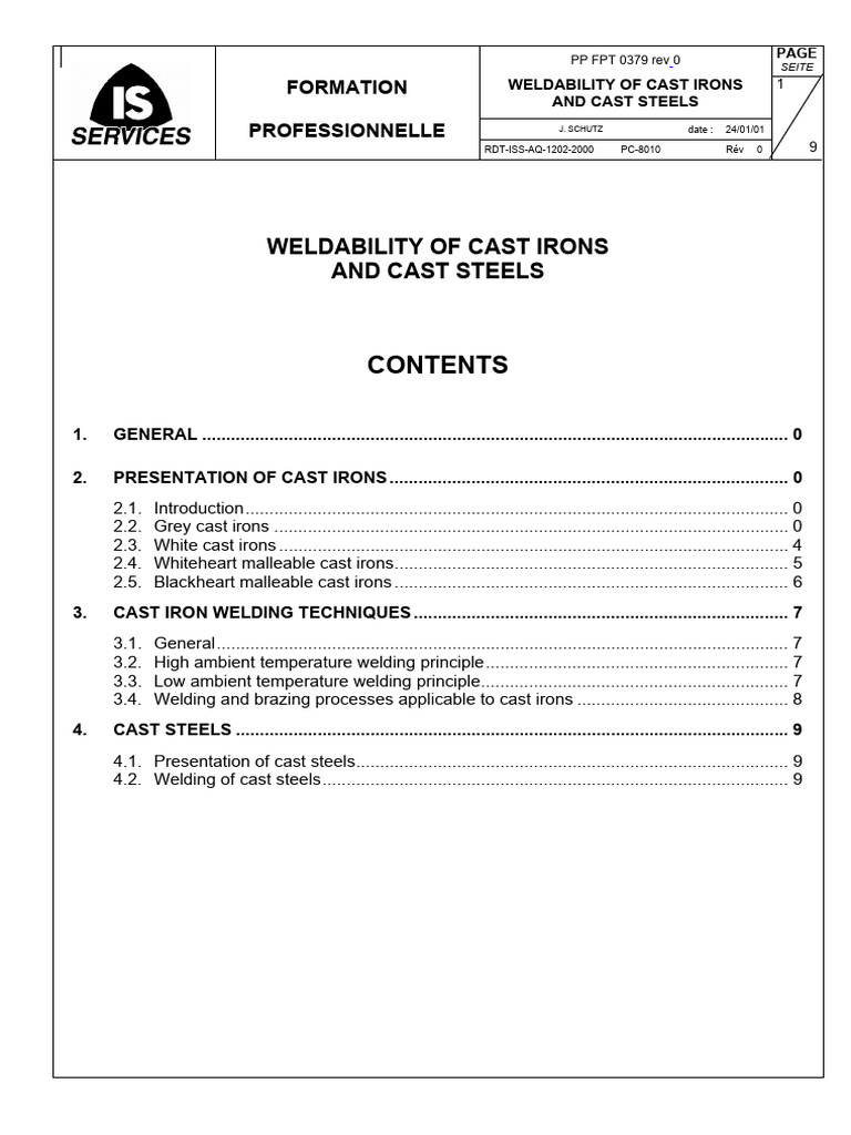 Weldability of Cast Irons and Steels | PDF | Cast Iron | Steel