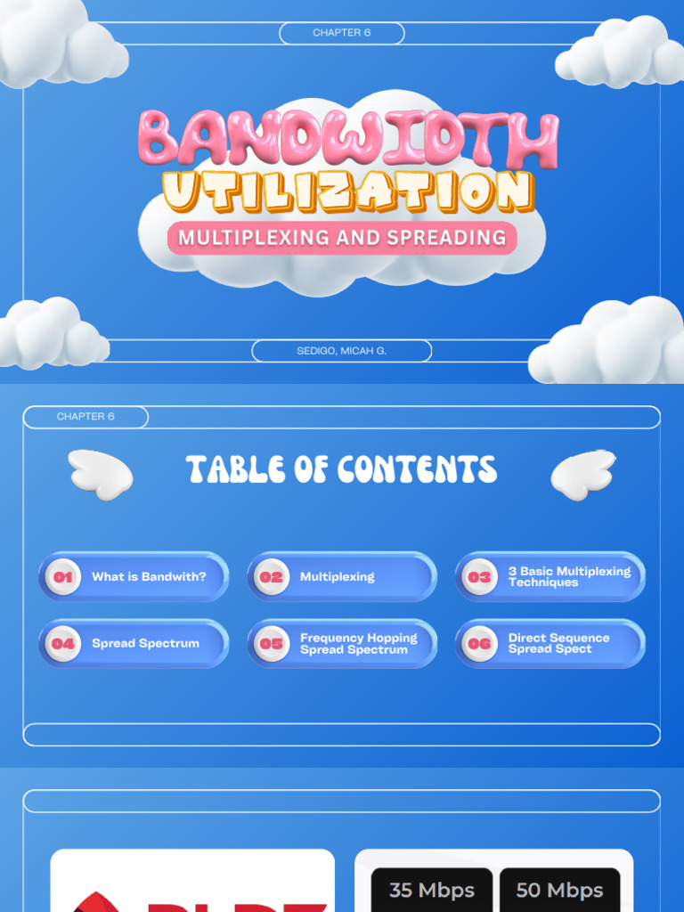 Chapter 6 Bandwidth Utilization | PDF | Multiplexing | Telecommunications Engineering