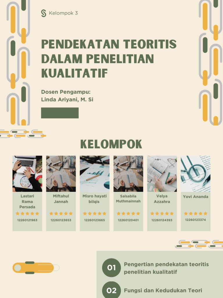Pendekatan Teoritis dalam Penelitian Kualitatif | PDF