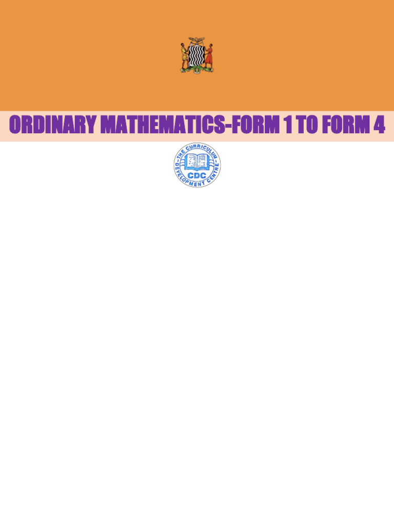 Zambia Ordinary Level Math Syllabus | PDF | Learning | Mathematics
