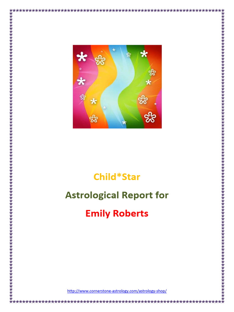 Child*Star Astrology Report for Emily | PDF | Planets In Astrology ...