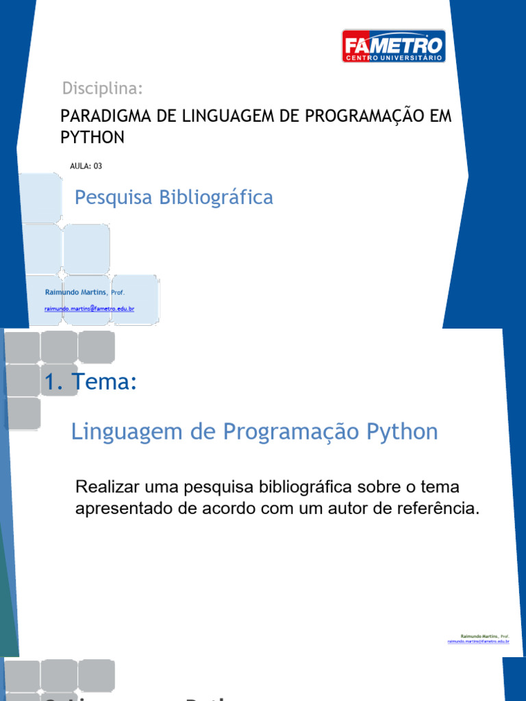 Aula-03_Conceitos Fundamentais Da Linguagem Python | PDF