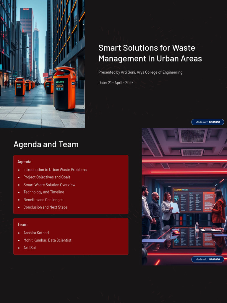 Smart Urban Waste Management Solutions | PDF | Waste Management | Waste