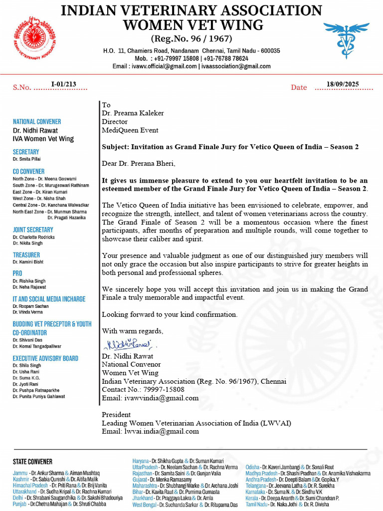 Jury Invitation for Vetico Queen Finale | PDF