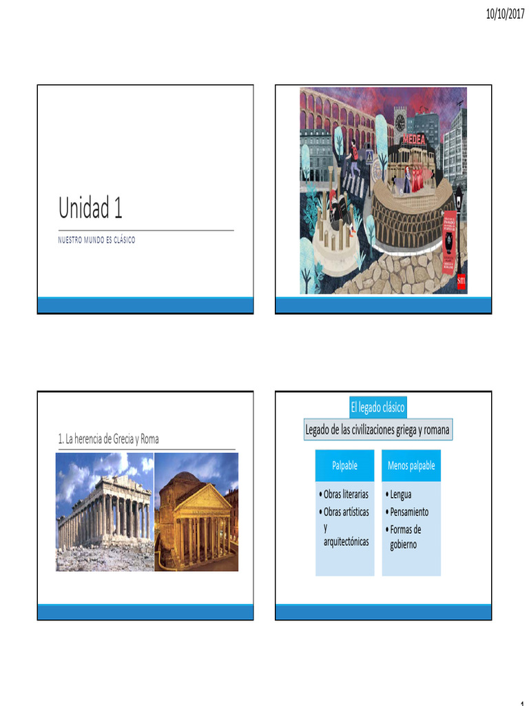 Unidad 1. Nuestro Mundo Es Clásico | PDF | imperio Romano | Grecia