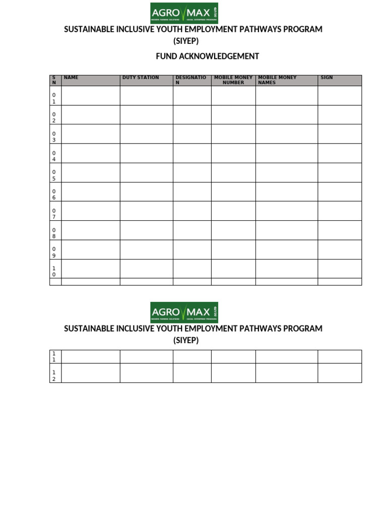 Funds Acknowledgement 1 | PDF