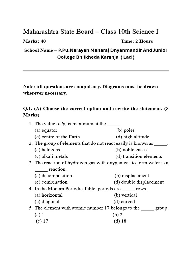 Class 10 Science 1 (Full English) | PDF | Newton's Law Of Universal Gravitation | Gravity