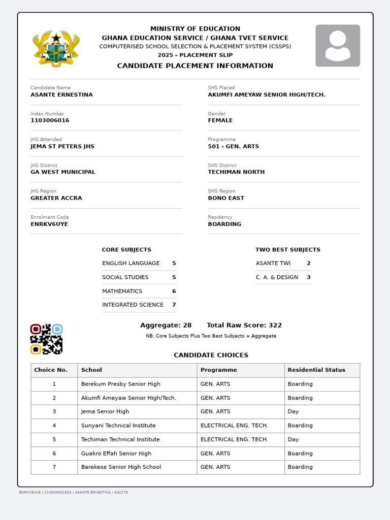 Placement Slip | PDF | Ghana