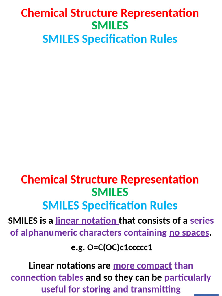 CI PPT 5 SMILES | PDF | Isomer | Chemistry