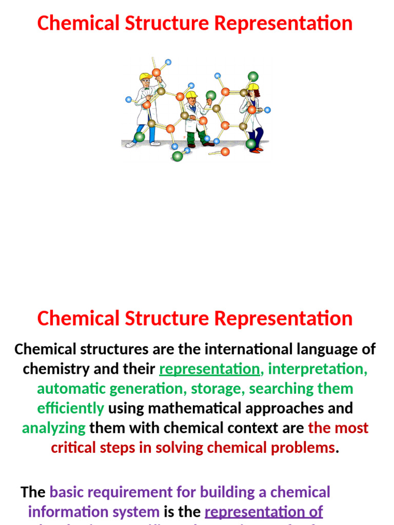 CI PPT 4 Chemical Structure Representation | PDF | Chemistry | Physical ...