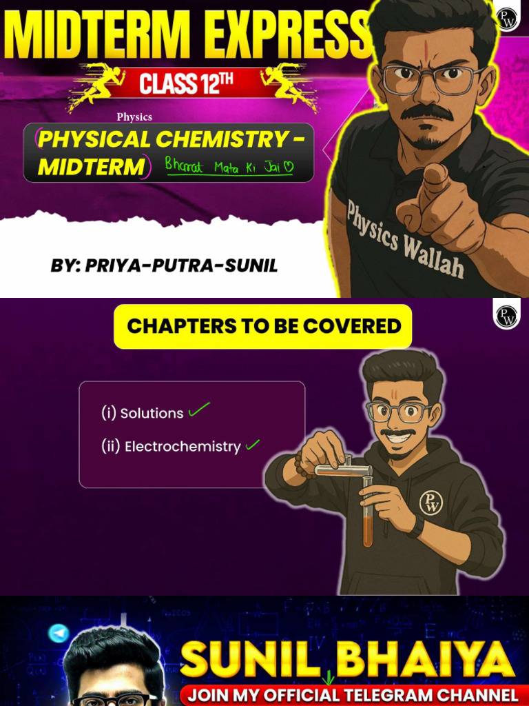 Class 12 Physical Chemistry Half Yearly Marathon Class Notes | PDF