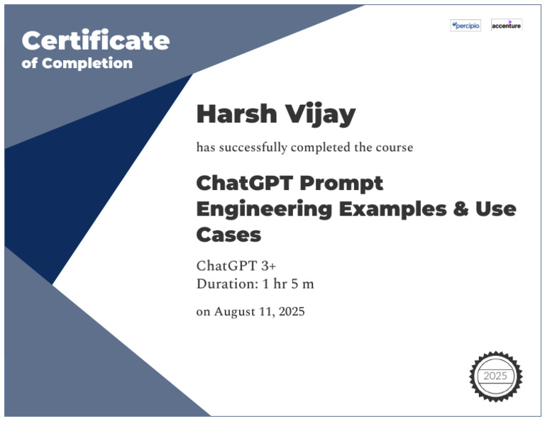 ChatGPT Prompt Engineering Certificate | PDF