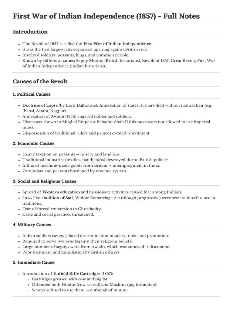 Document | PDF | Indian Rebellion Of 1857 | British Raj