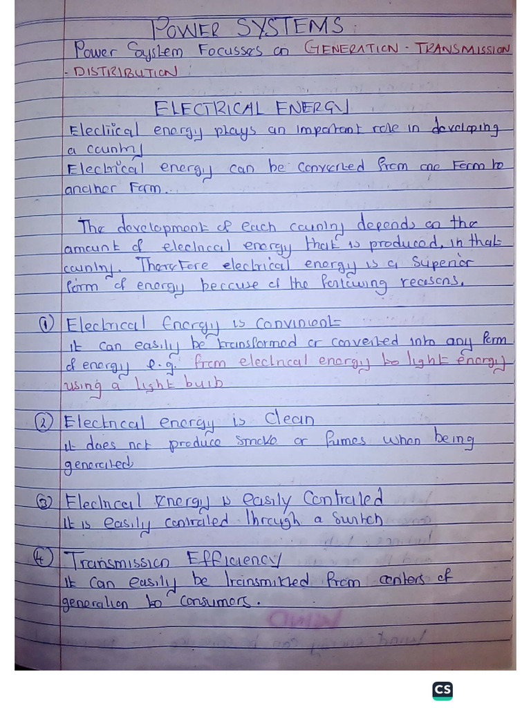 Power Systems Notes | PDF