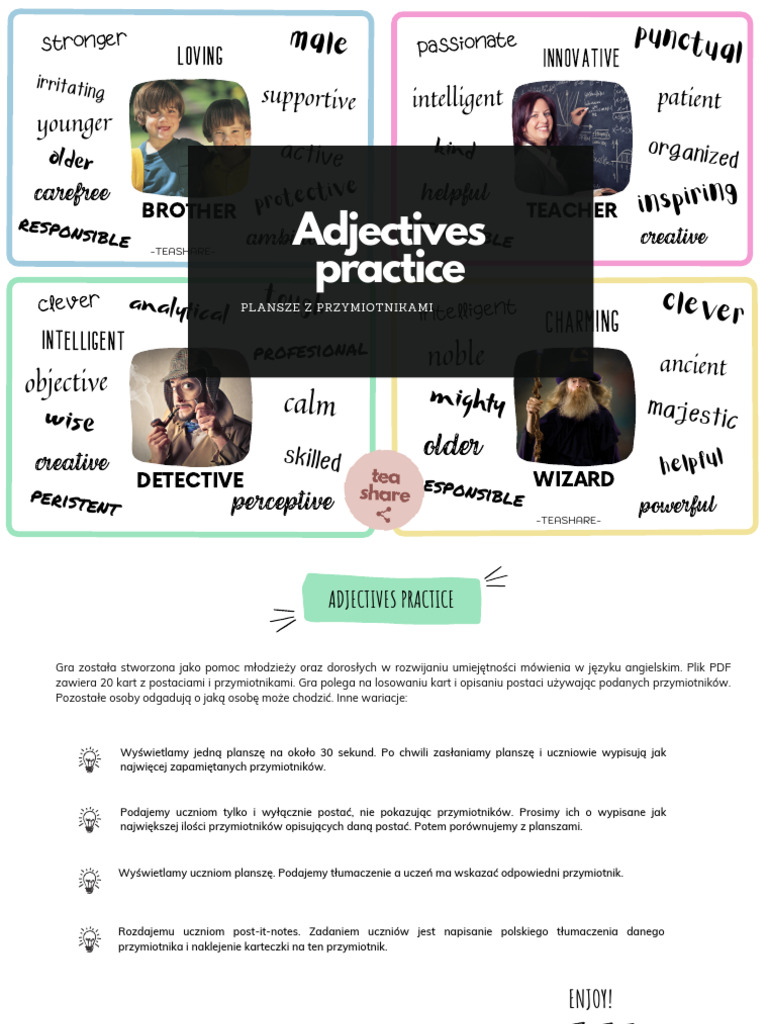 Adjectives Practice | PDF