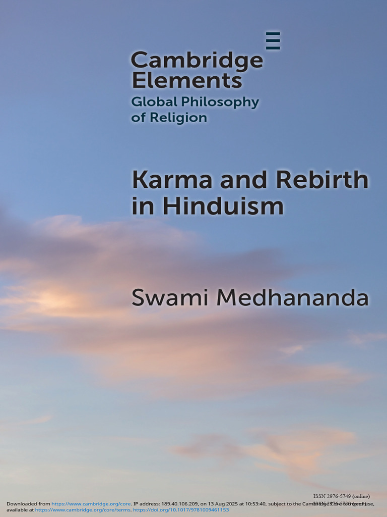 Karma and Rebirth in Hinduism Explained | PDF | Karma | Reincarnation