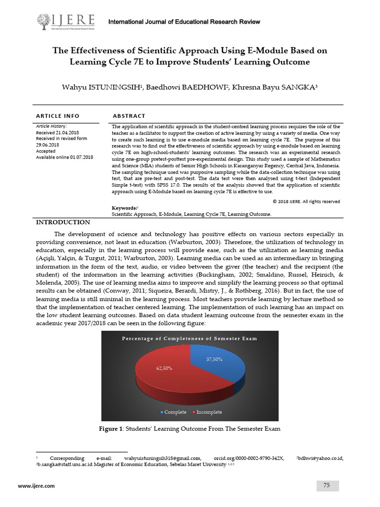 10 24331-Ijere 449313-516371 | PDF | Student's T Test | Learning