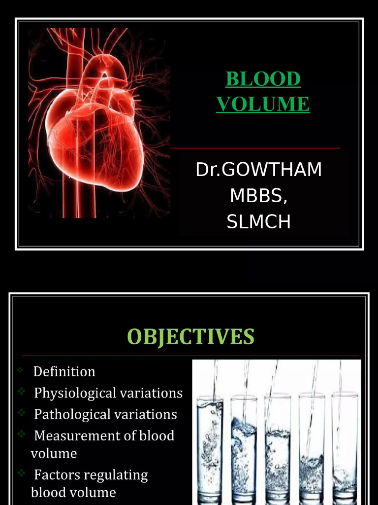Blood Volume Regulation | PDF
