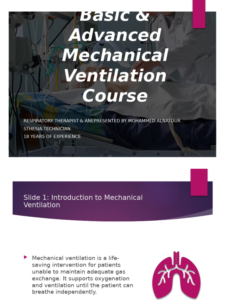 Mechanical Ventilation Course Mohammed Alnatour Edited | PDF ...
