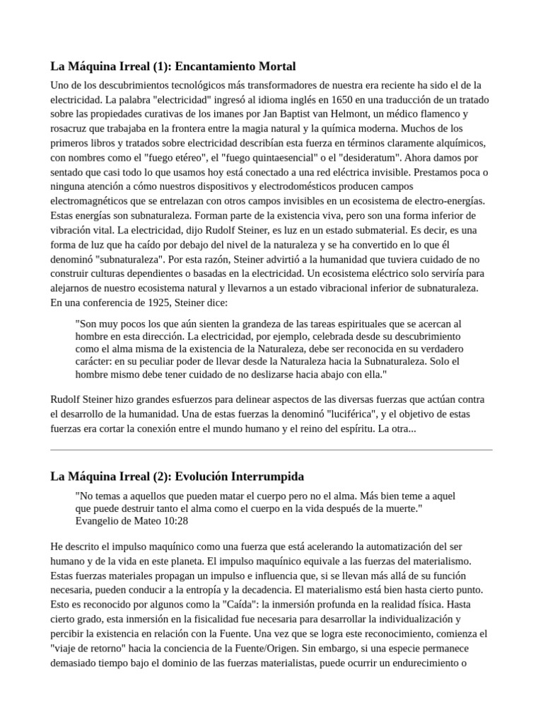 Traduccion La Maquina Irreal | PDF | Genios | Materialismo