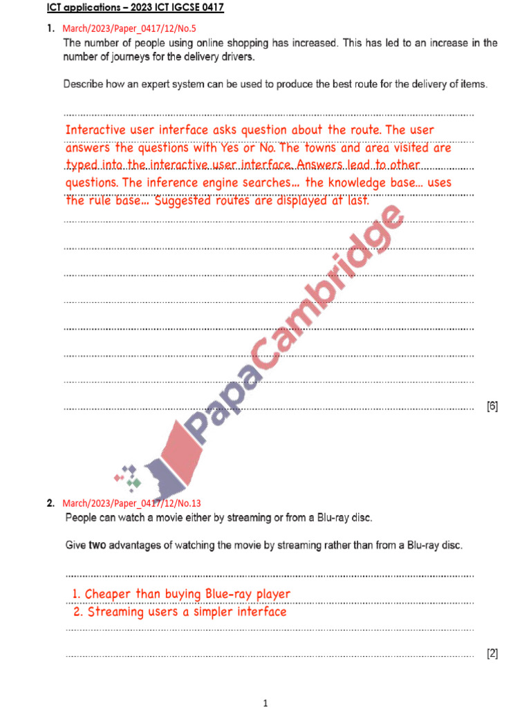 2023 ICT Applications IGCSE 0417 | PDF | Information Technology | Computing