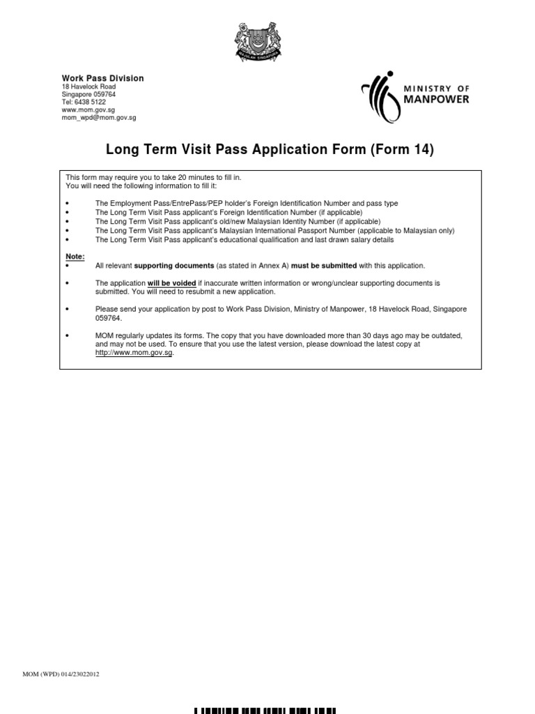 LTSVP Form14 | PDF | Identity Document | Travel Visa