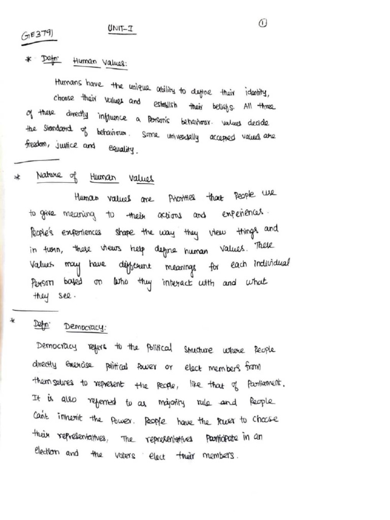 Unit 1 & 2 Hand Writen Notes | PDF