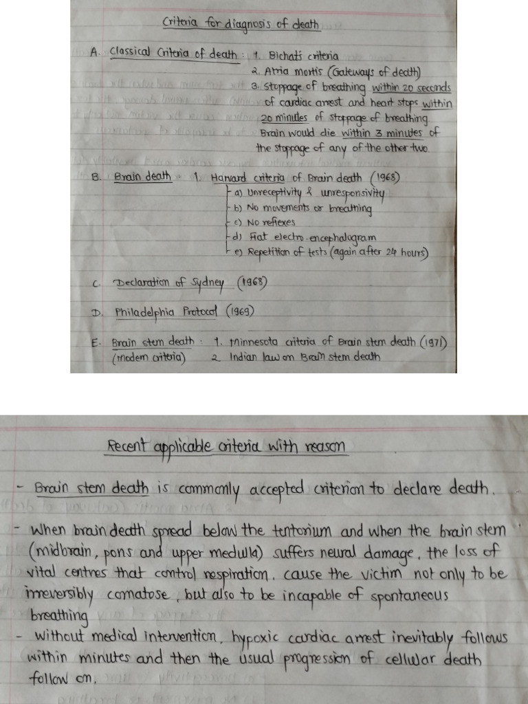 Criteria For Diagnosis of Death | PDF