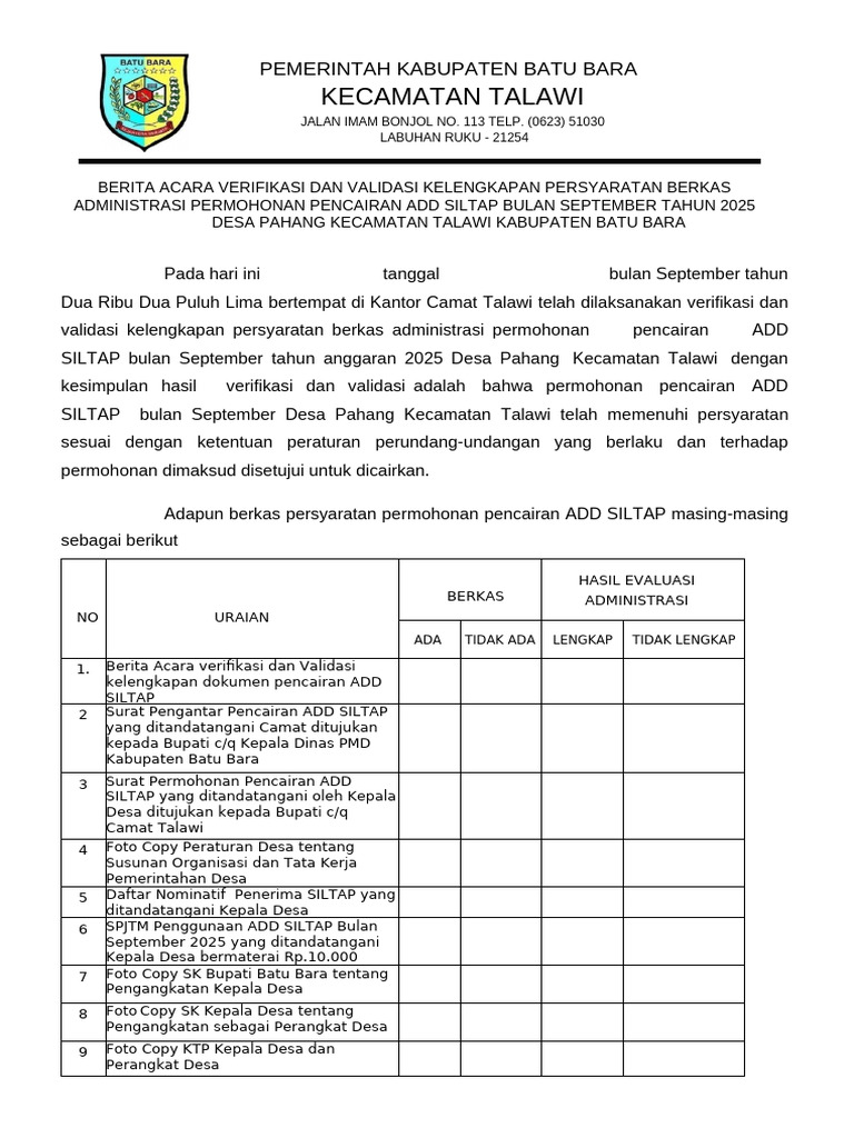 Siltap Tahun 2025 | PDF