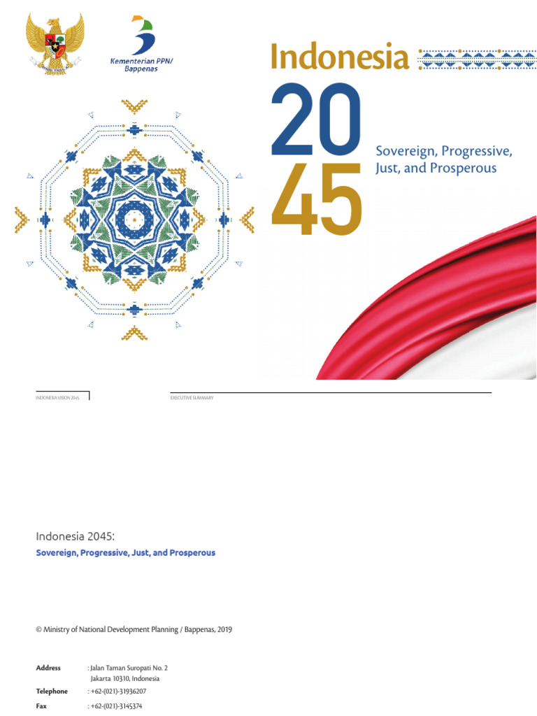 Indonesia Vision 2045 Overview | PDF | Indonesia | Unemployment