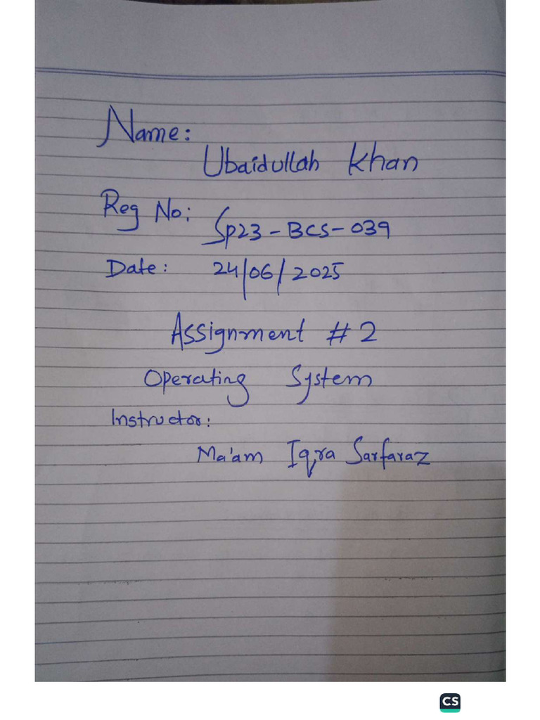 Operating System Assignment 2 - Compressed | PDF