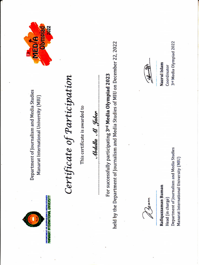 Journalism Certificate | PDF
