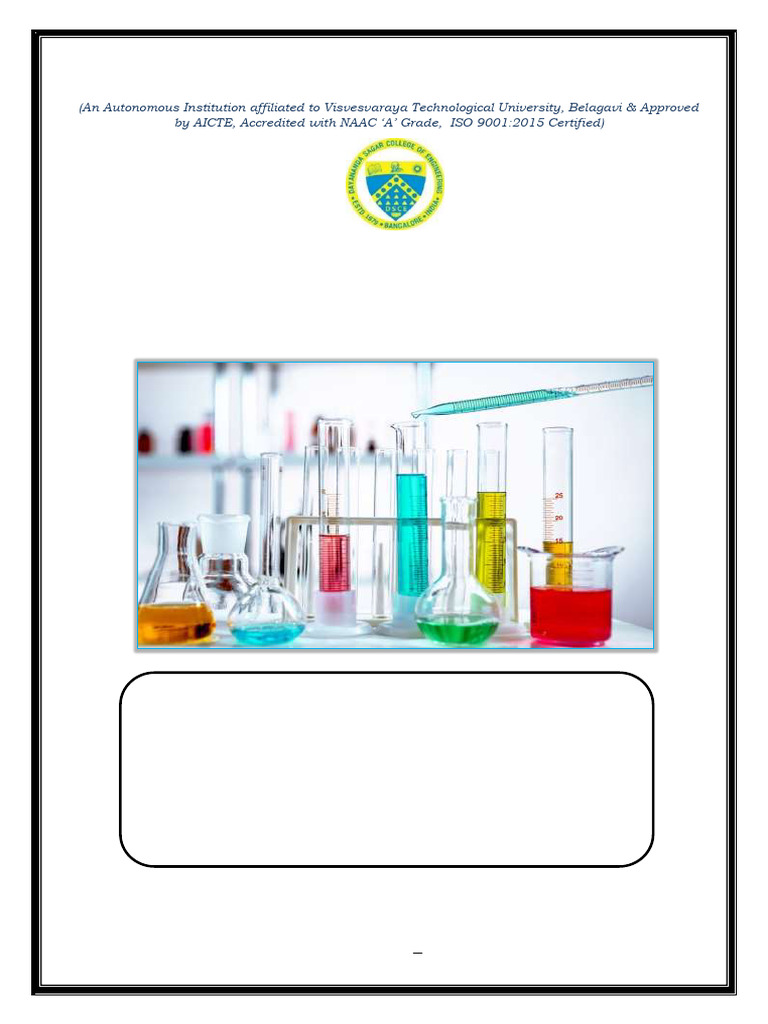 Applied Chemistry Lab Manual 2025-26 | PDF | Titration | Chemistry