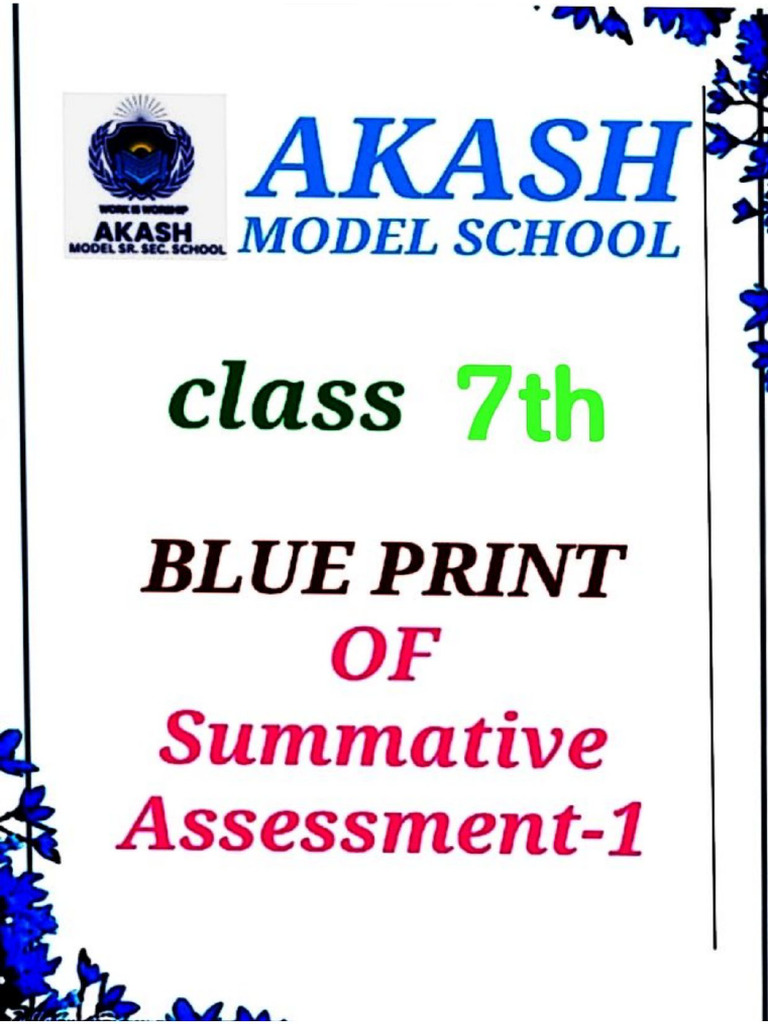 7th Class Blue Print Compilation | PDF