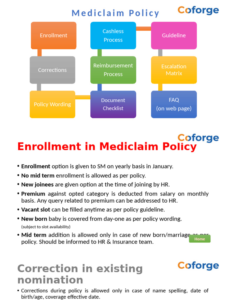 Mediclaim Enrollment and Process Guide | PDF | Receipt