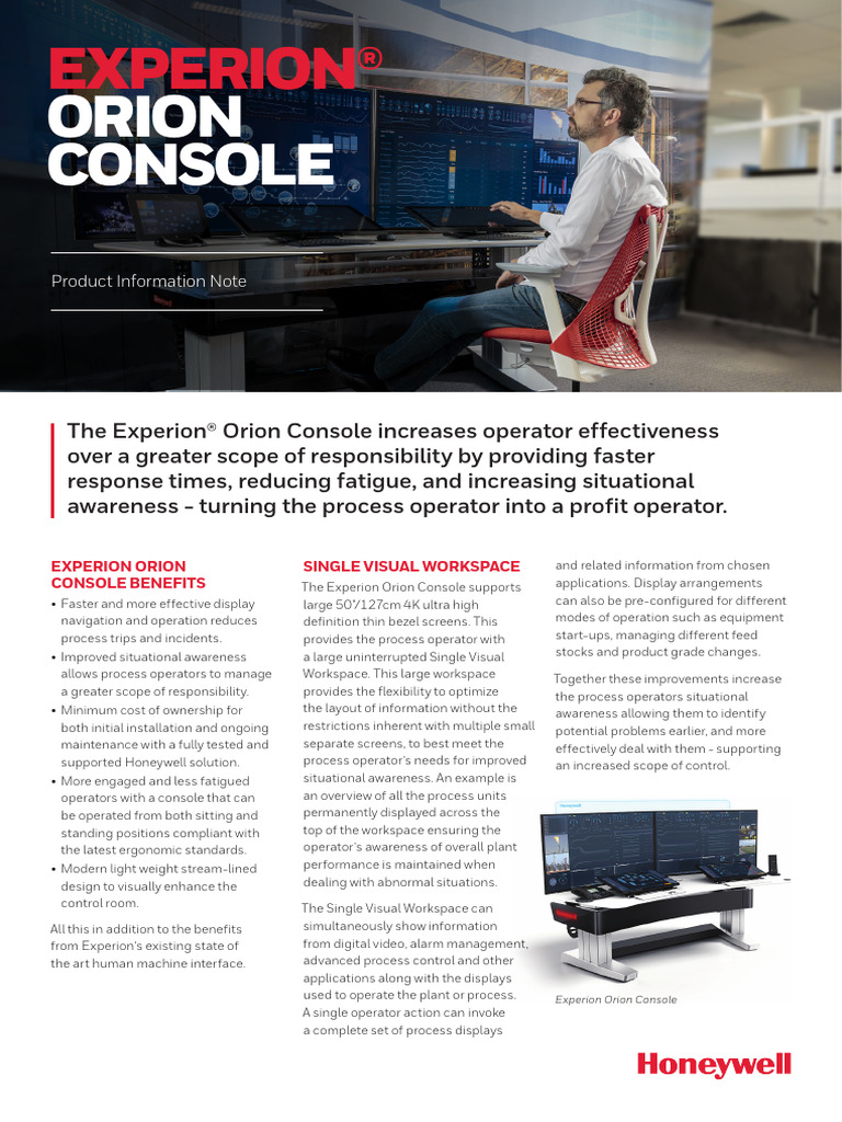 Honeywell Experion Orion Console Overview | PDF | Computer Terminal ...