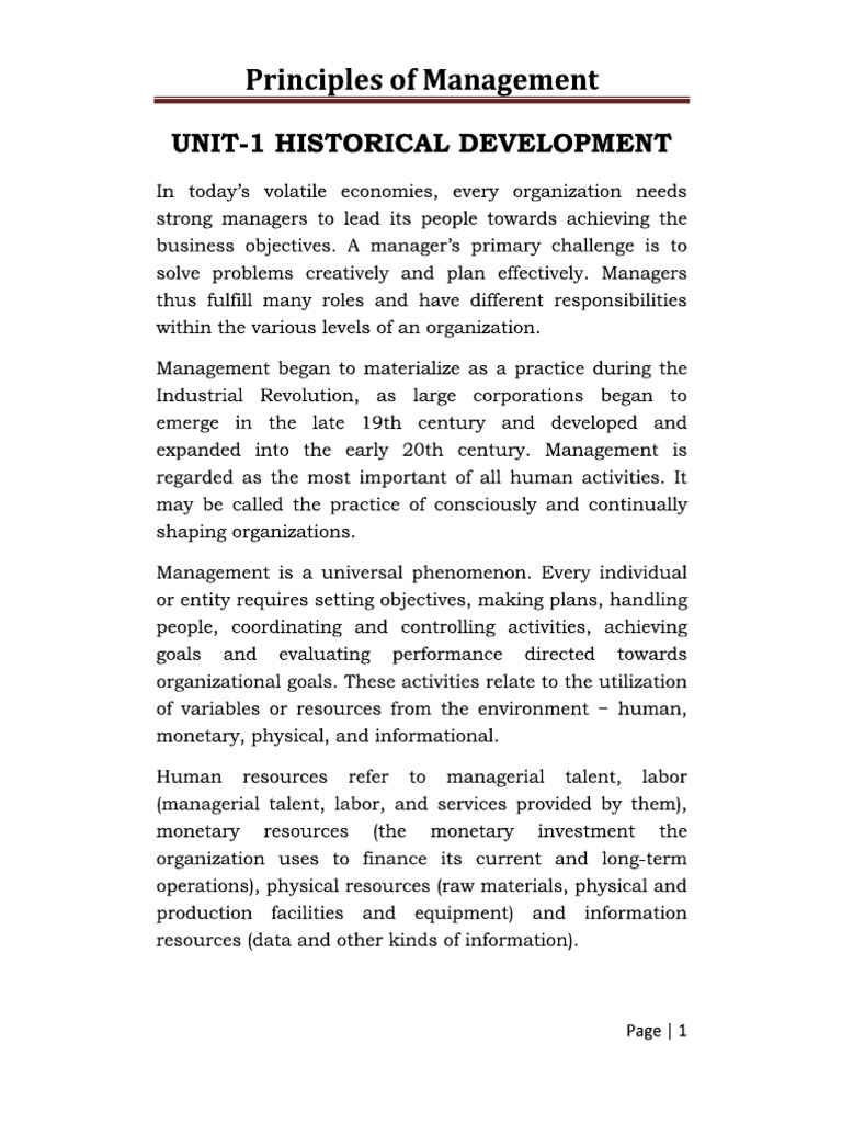 POM Unit 1 & 2 | PDF