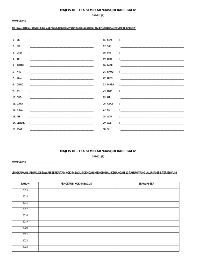 Gala Hi-Tea | PDF