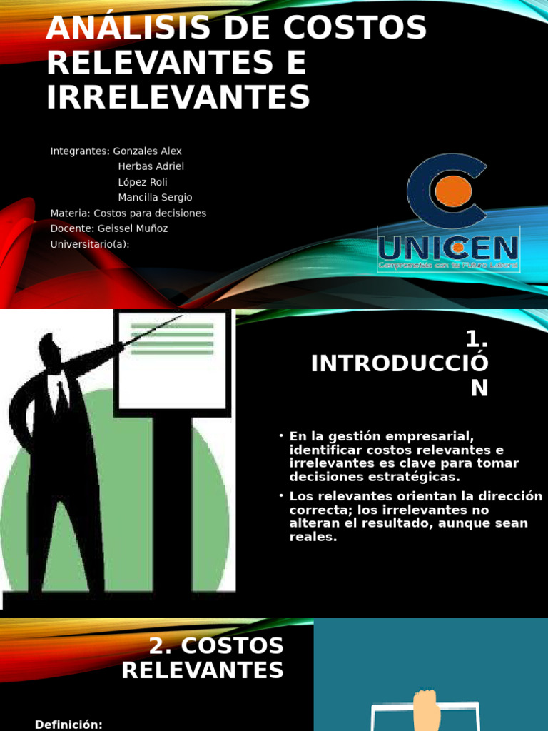 Análisis de Costos Relevantes e Irrelevantes Pwp-1 | PDF | Economias ...