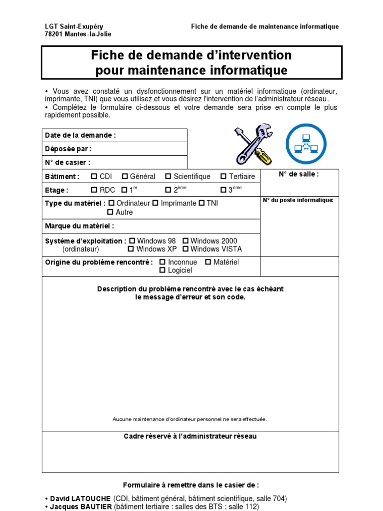 Fiche Maintenance | Télécharger gratuitement PDF | Microsoft Windows ...