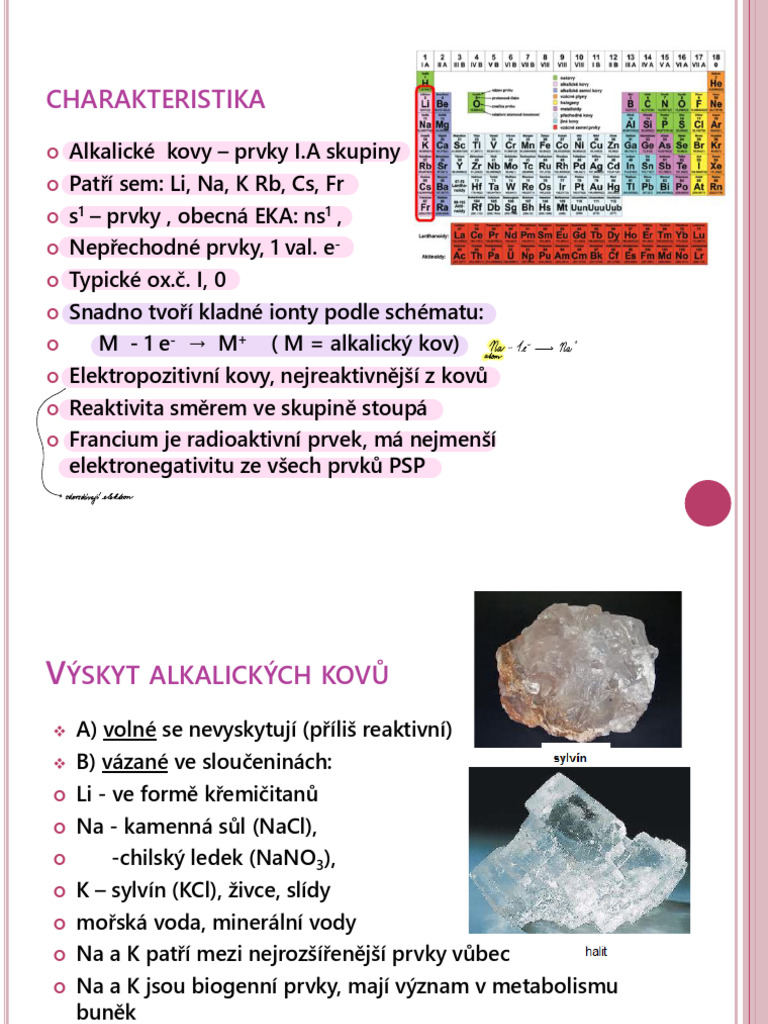 Alkalické Kovy - Kopie | PDF